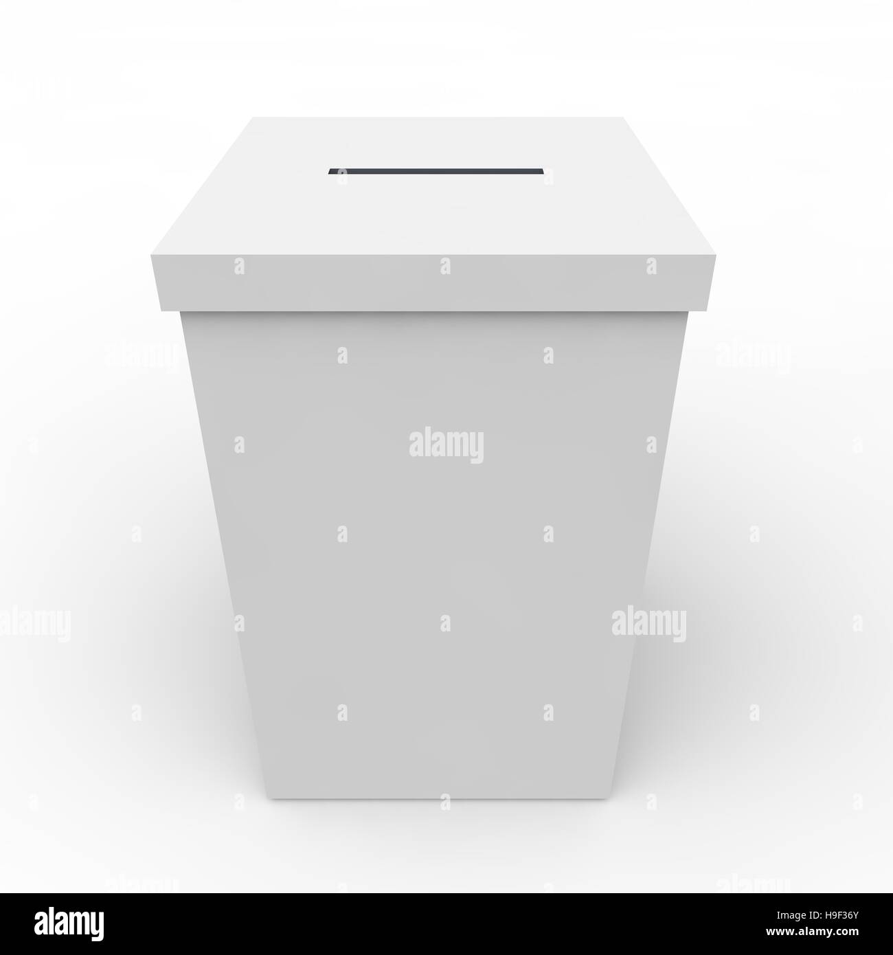 White empty box to vote on an isolated background Stock Photo - Alamy