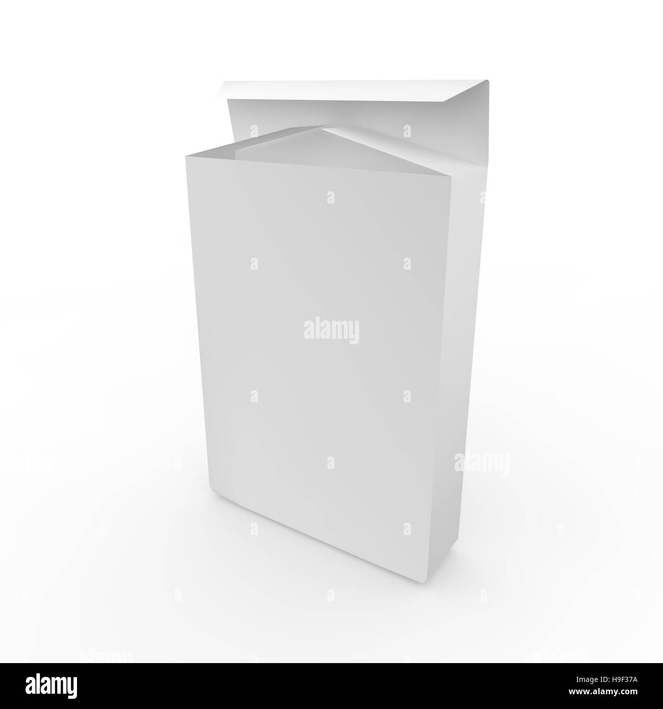 White empty box for tablets and other products isolated on white ...