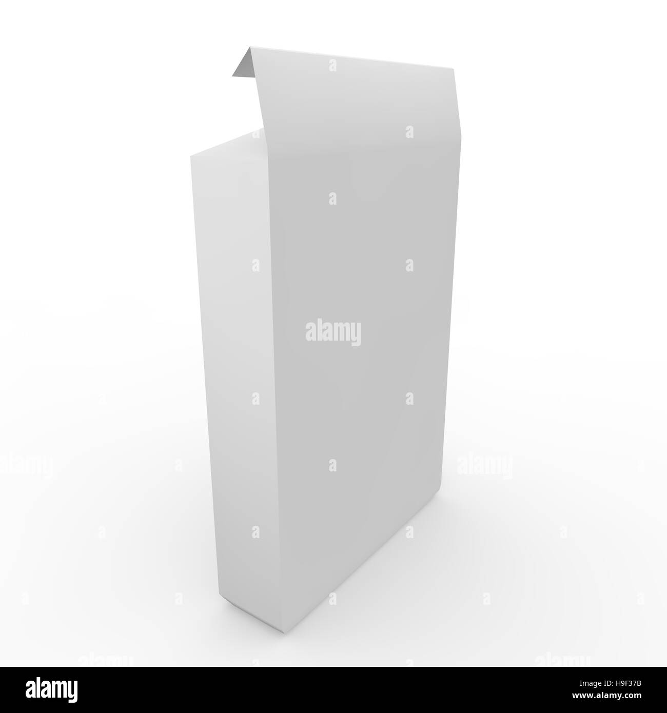 White empty box for tablets and other products isolated on white ...