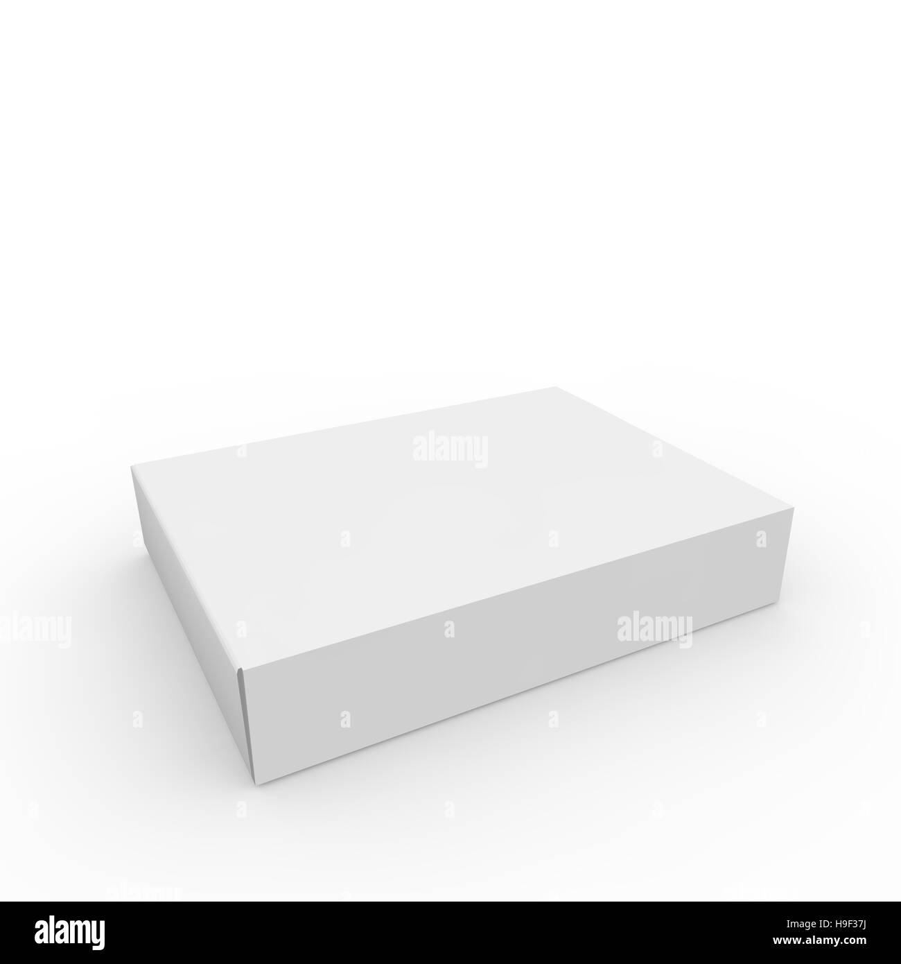 White empty box for tablets and other products isolated on white ...