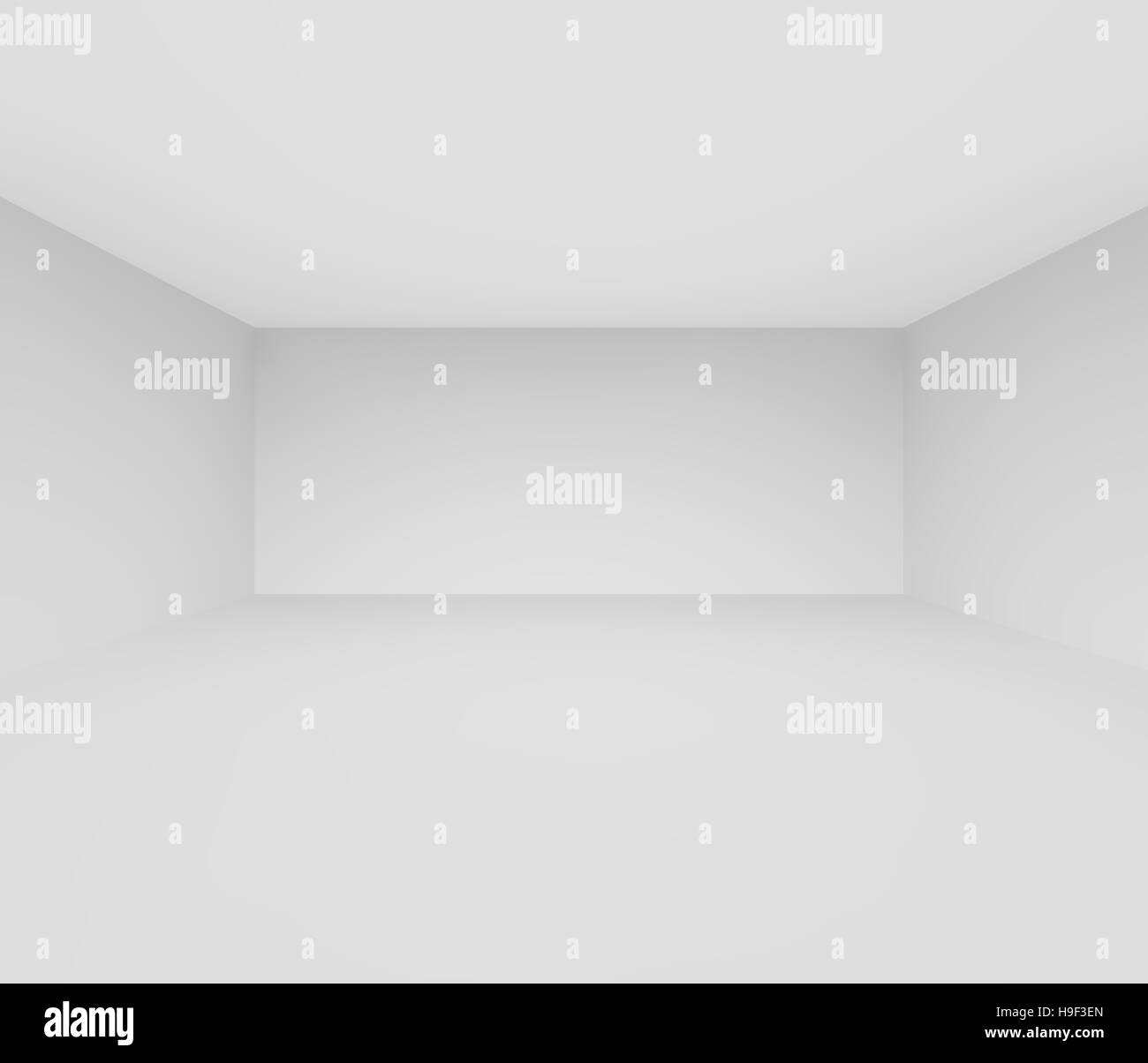 The sample blank white lit room. 3D render Stock Photo - Alamy