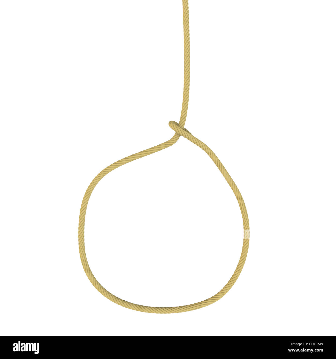 Rope loop isolated on white background. There is a place to insert Your ...