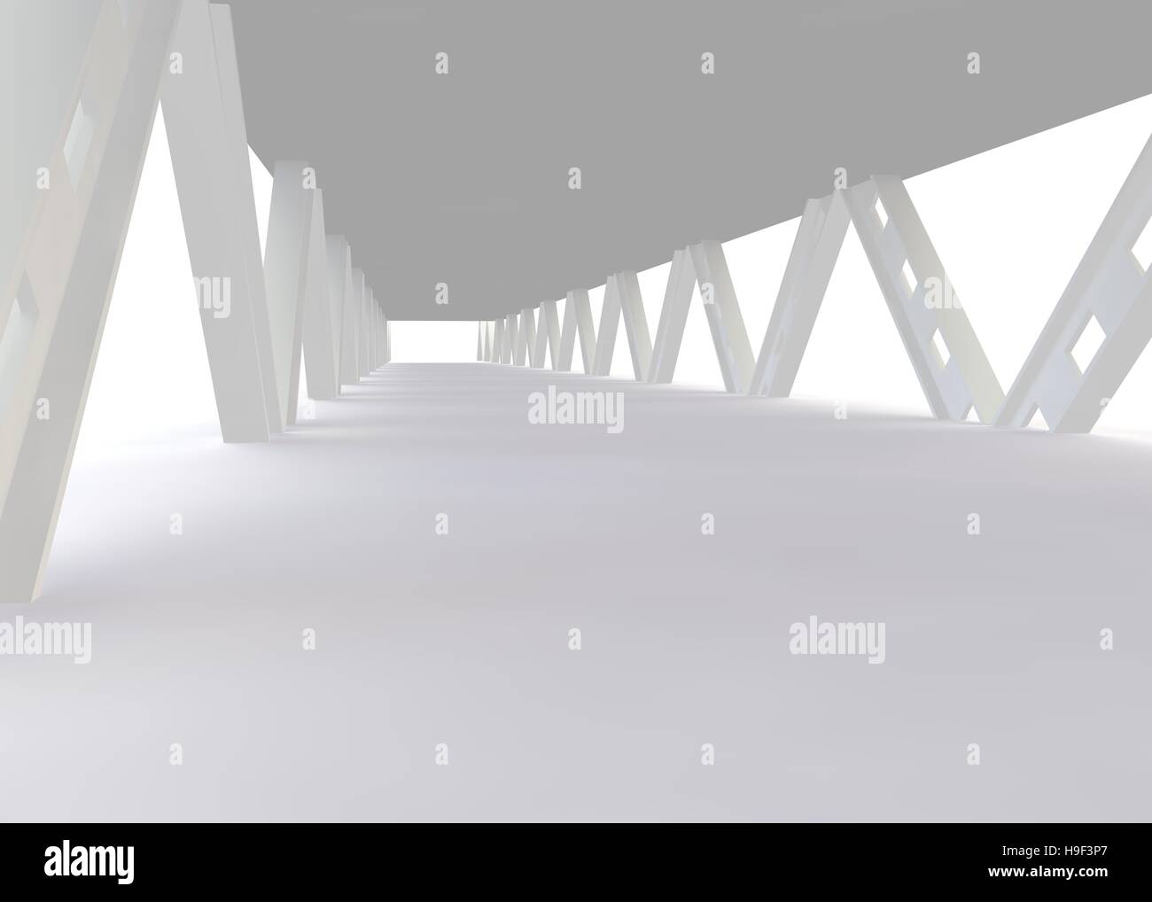 Abstract the construction of the bridge in a modern style. 3D rendering ...