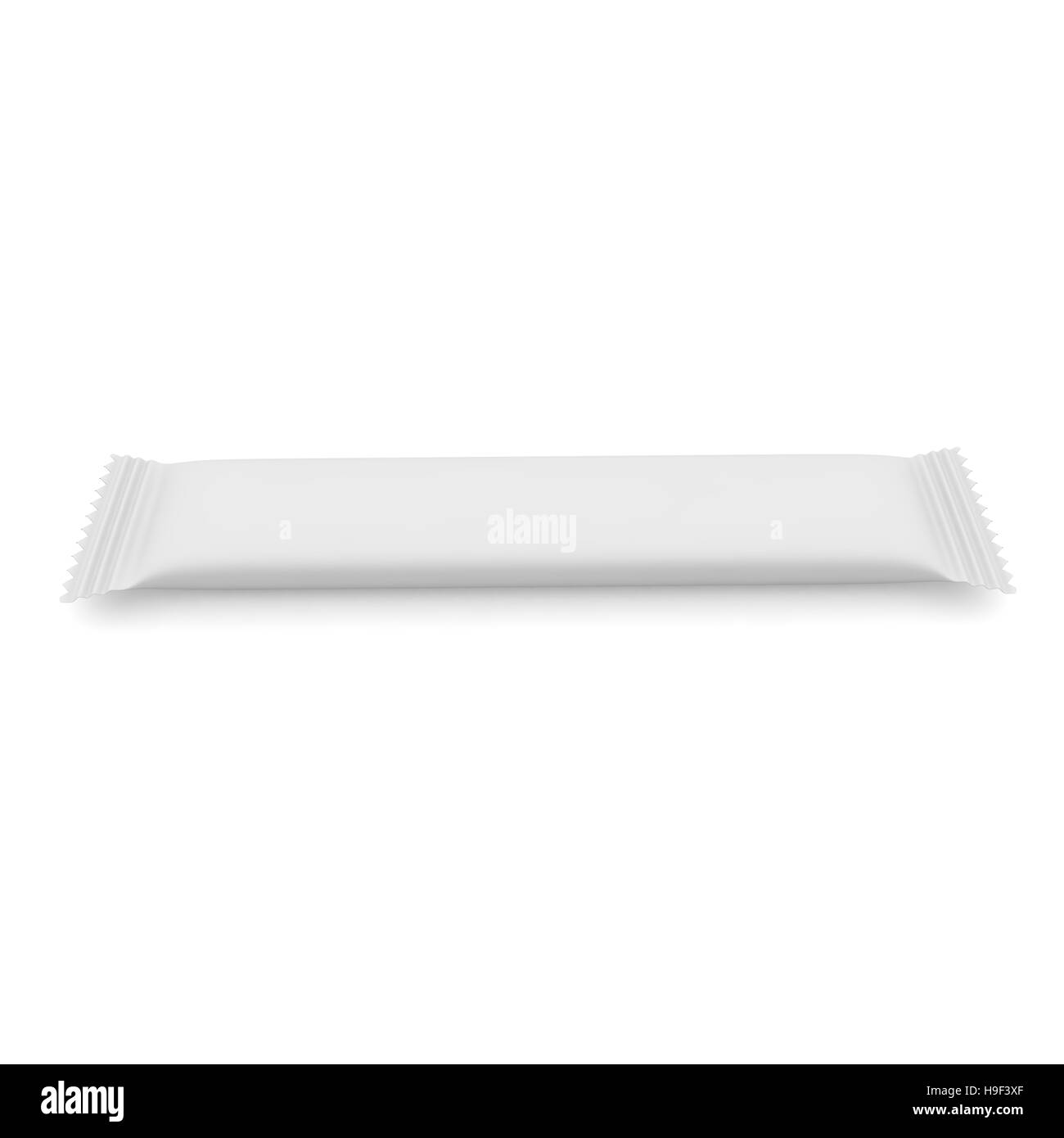 White blank package for sugar, salt, pepper and other seasonings and ...