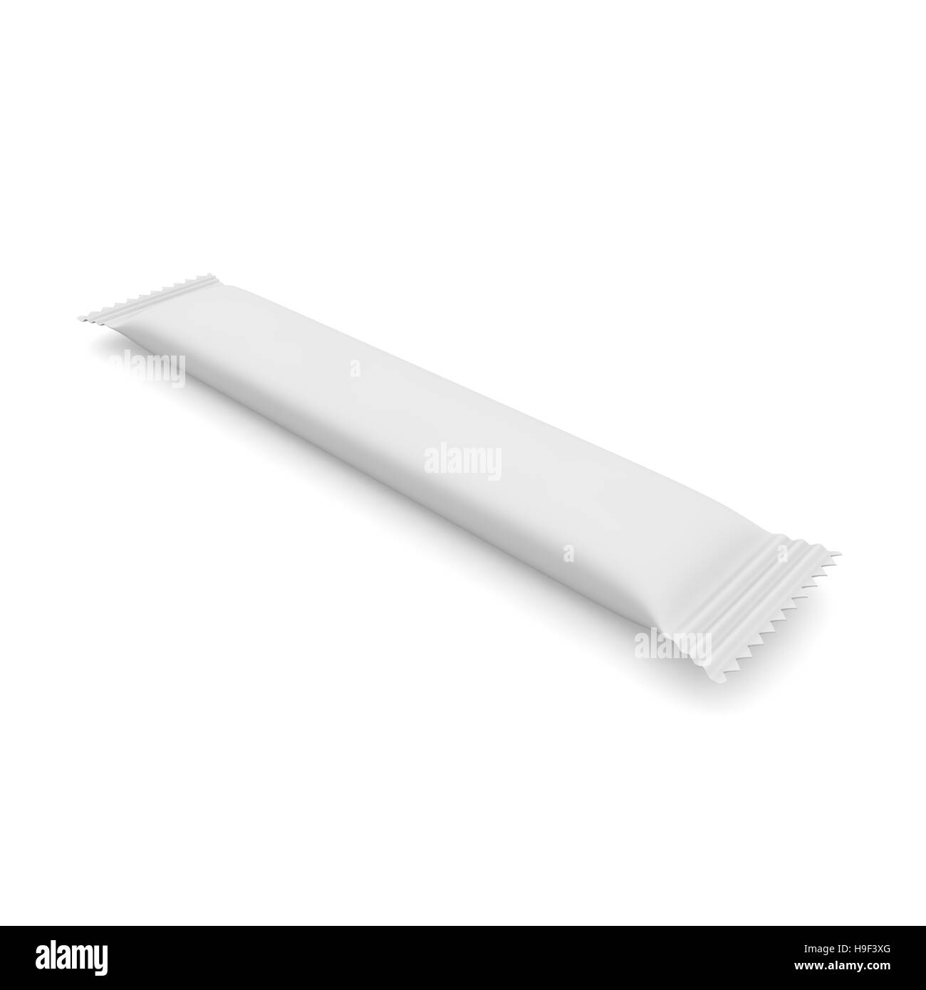 White blank package for sugar, salt, pepper and other seasonings and ...