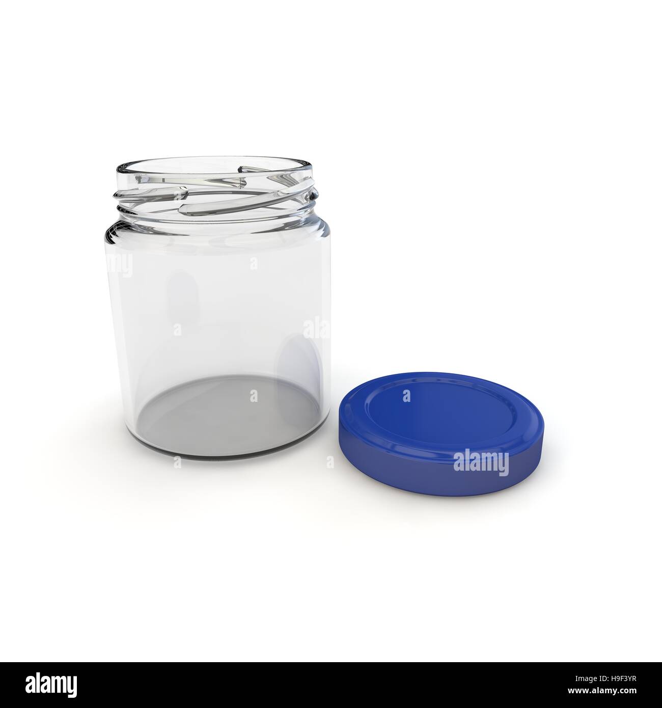 Empty open jar for baby food, purees, cereals, jams and other products ...