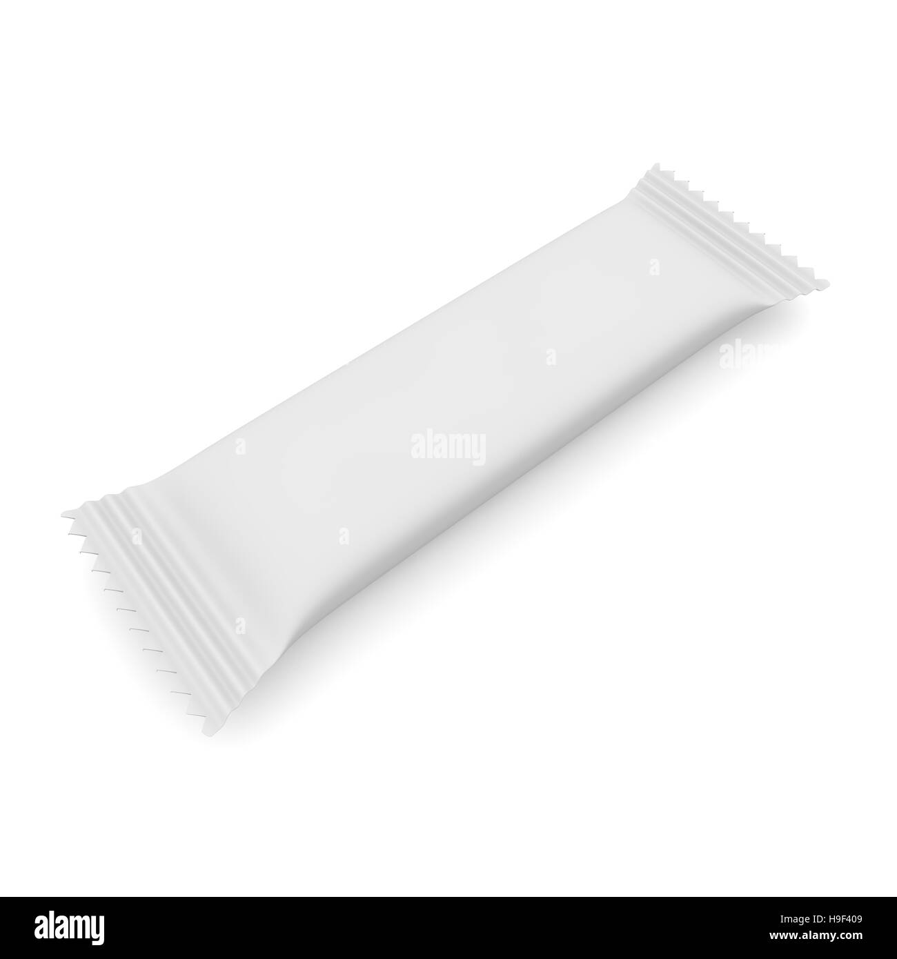 White blank package for sugar, salt, pepper and other seasonings and ...