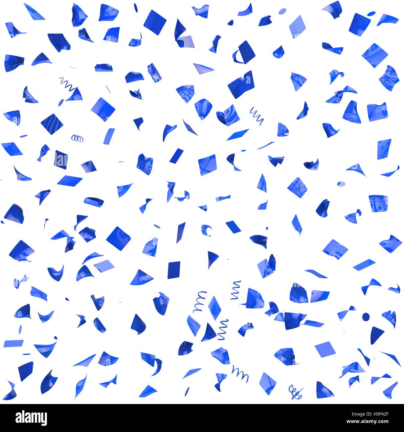 Blue paper in flight isolated on a white background. Isolated white ...