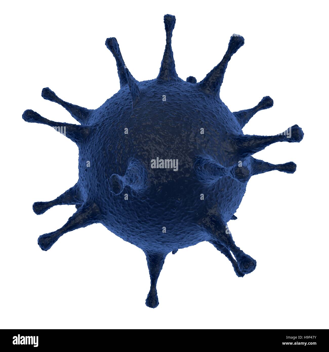The virus in the body in the macro scale on white isolated background ...