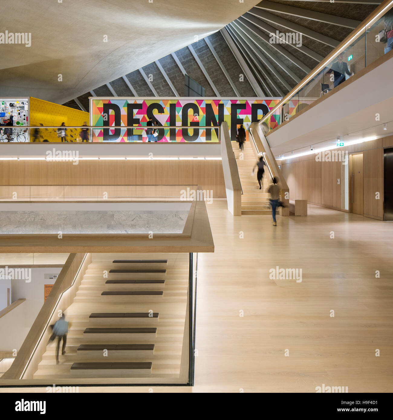 Interior view of 2nd floor walkway. Design Museum, London, United ...