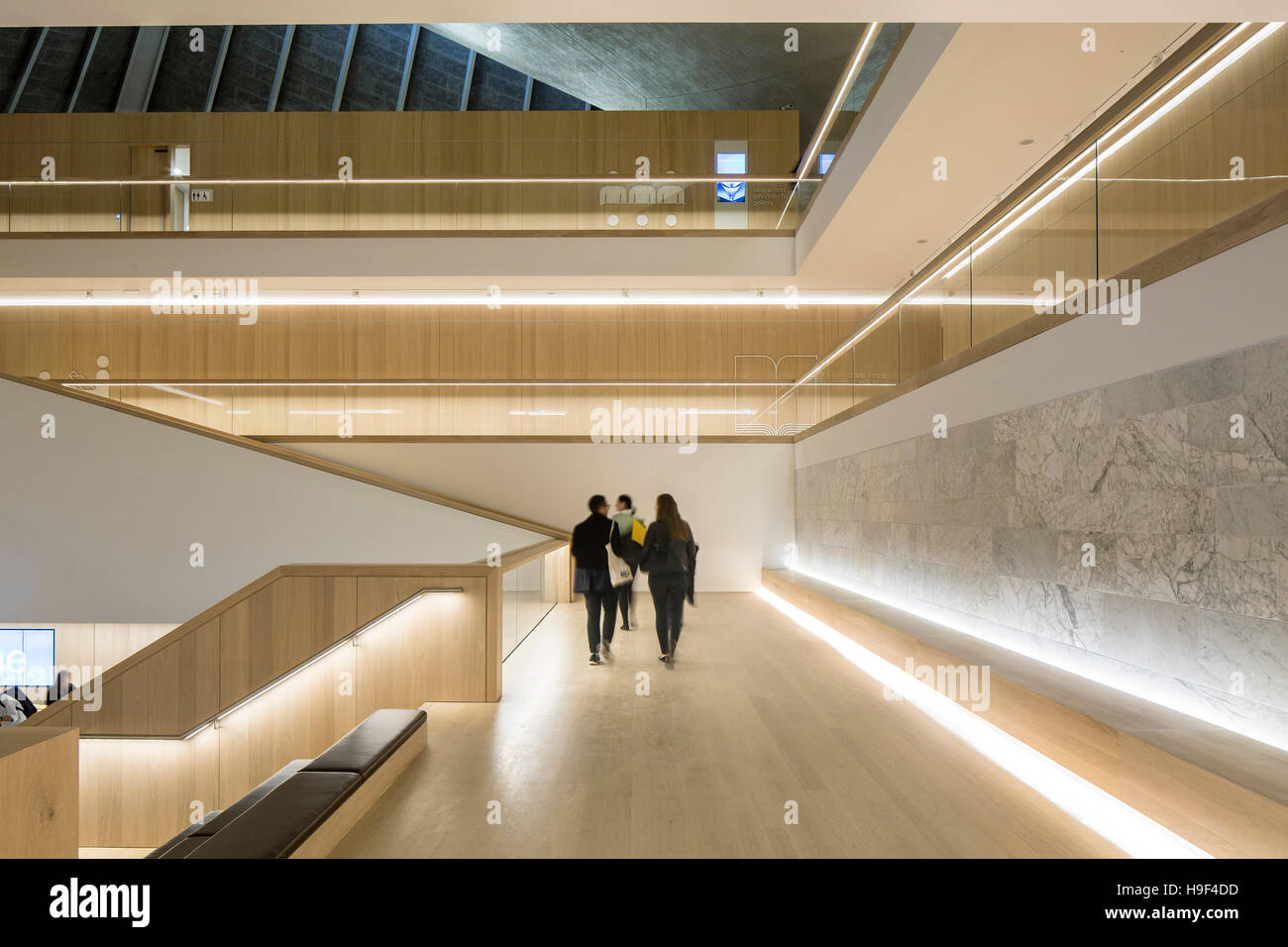 Interior view of atrium. Design Museum, London, United Kingdom ...