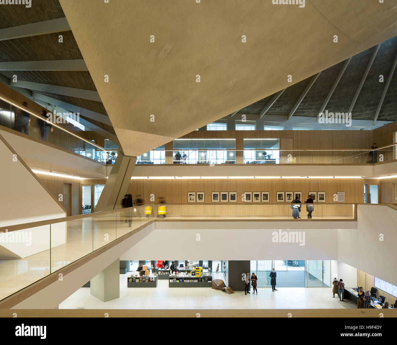 Interior view of atrium. Design Museum, London, United Kingdom ...
