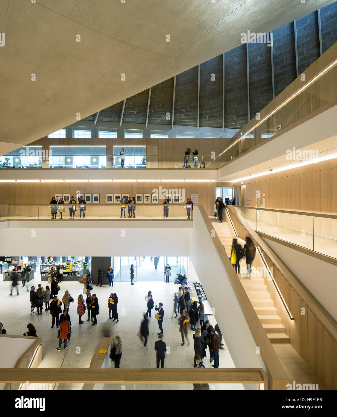 Interior view of atrium. Design Museum, London, United Kingdom ...