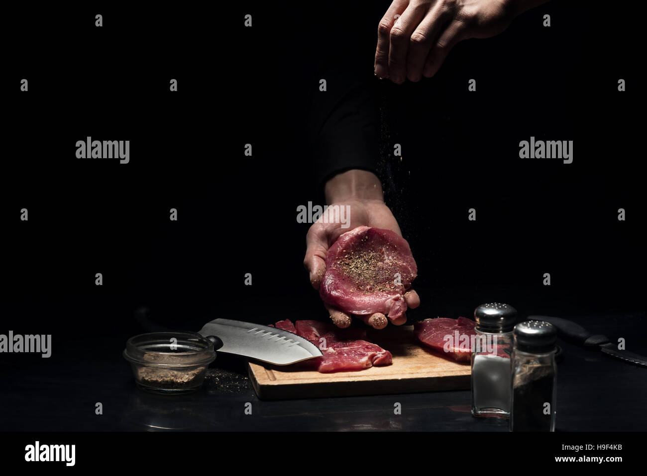 Close up hand salt dish hi-res stock photography and images - Alamy