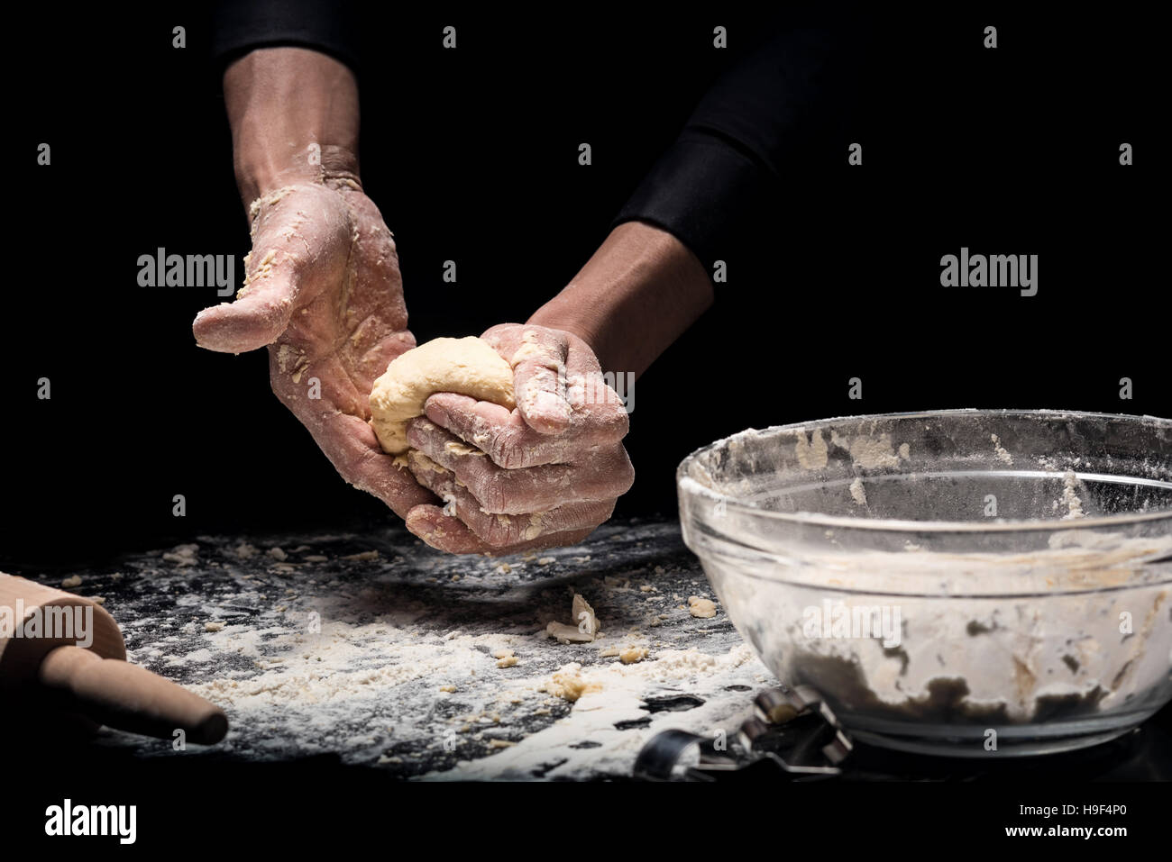 Black mans hands up hi-res stock photography and images - Alamy