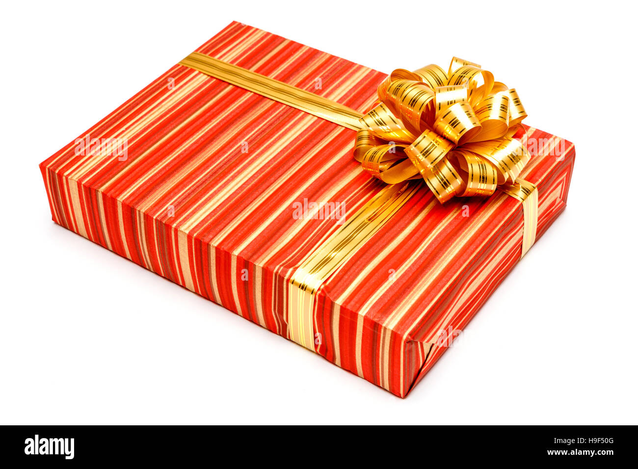 gift with ribbon on white background Stock Photo - Alamy
