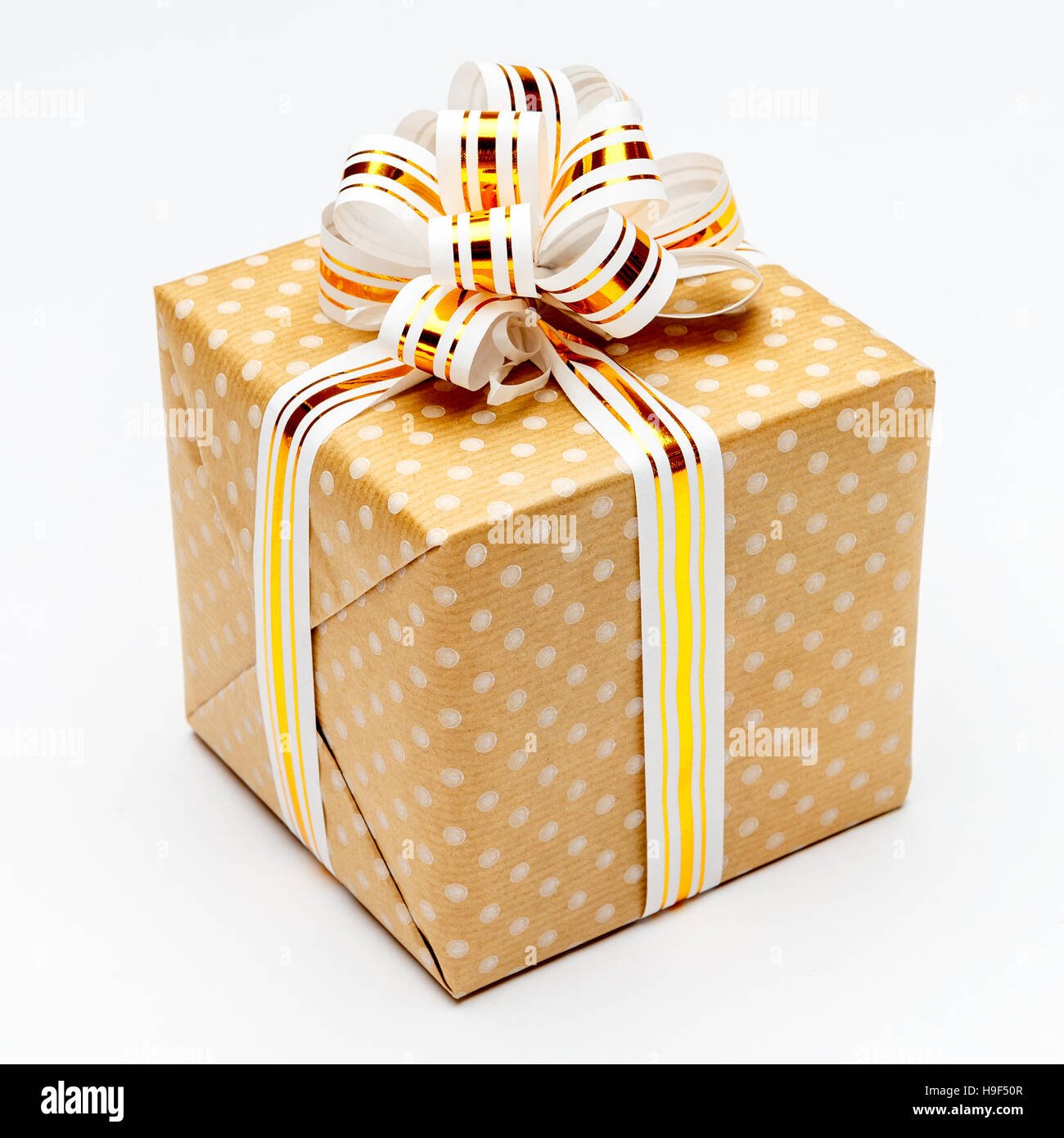 gift with ribbon on white background Stock Photo - Alamy