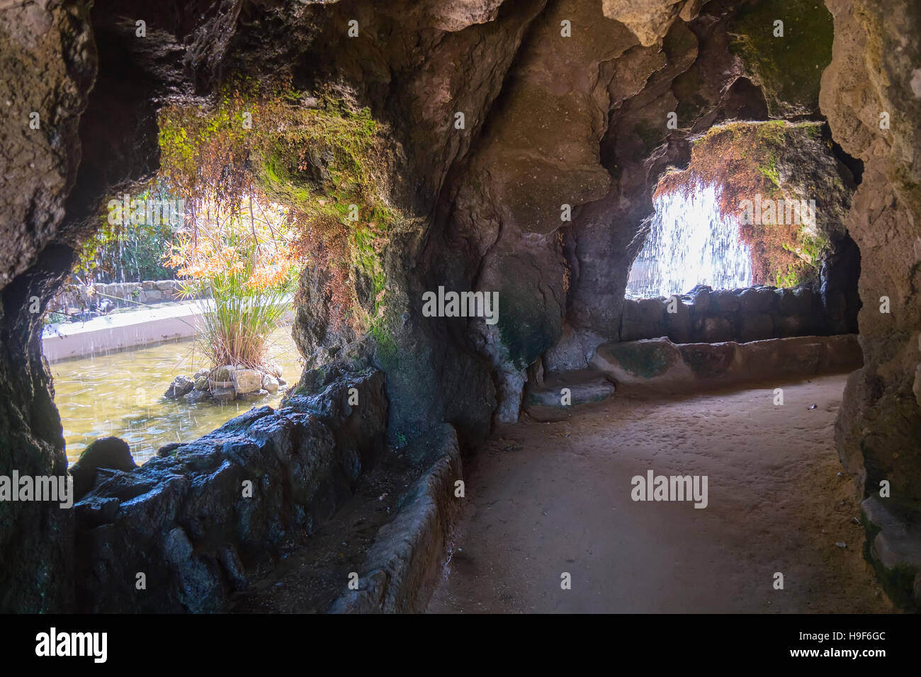 Cave in the Genoves Park, Cadiz, Andalusia, Spain Stock Photo - Alamy