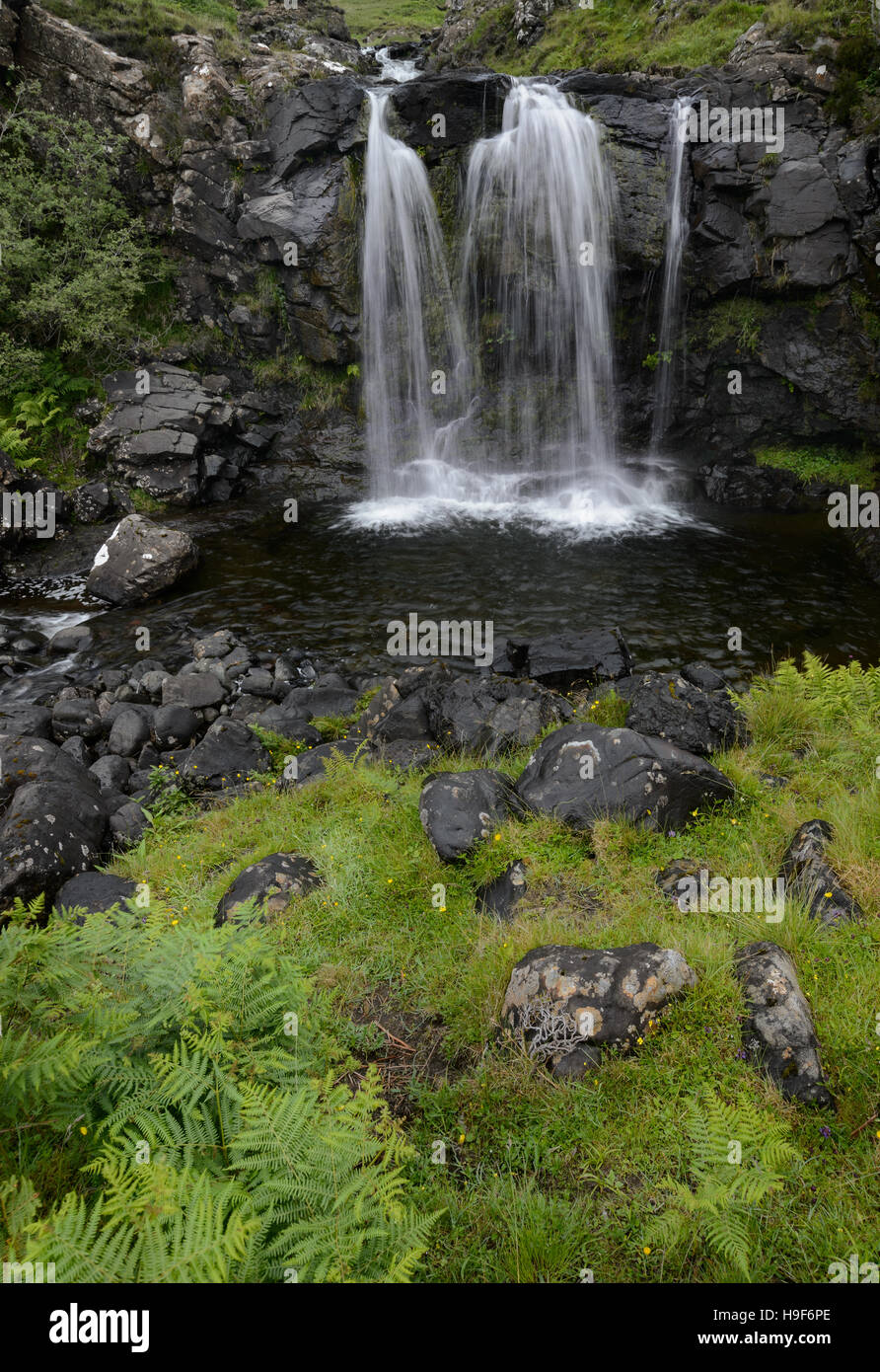 Allt Chreaga Dubha Waterfall on the Isle of Mull, Scotland Stock Photo ...
