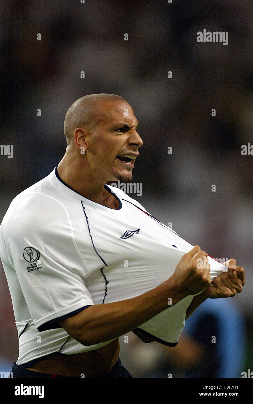 RIO FERDINAND CELEBRATES DENMARK V ENGLAND BIG SWAN STADIUM NIIGATA ...
