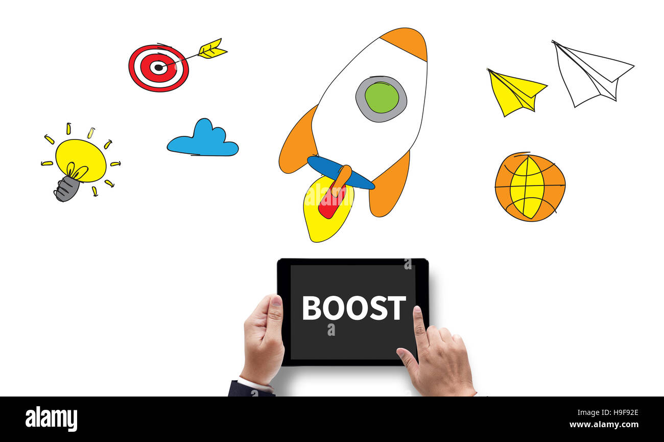 Sales boost Cut Out Stock Images & Pictures - Alamy