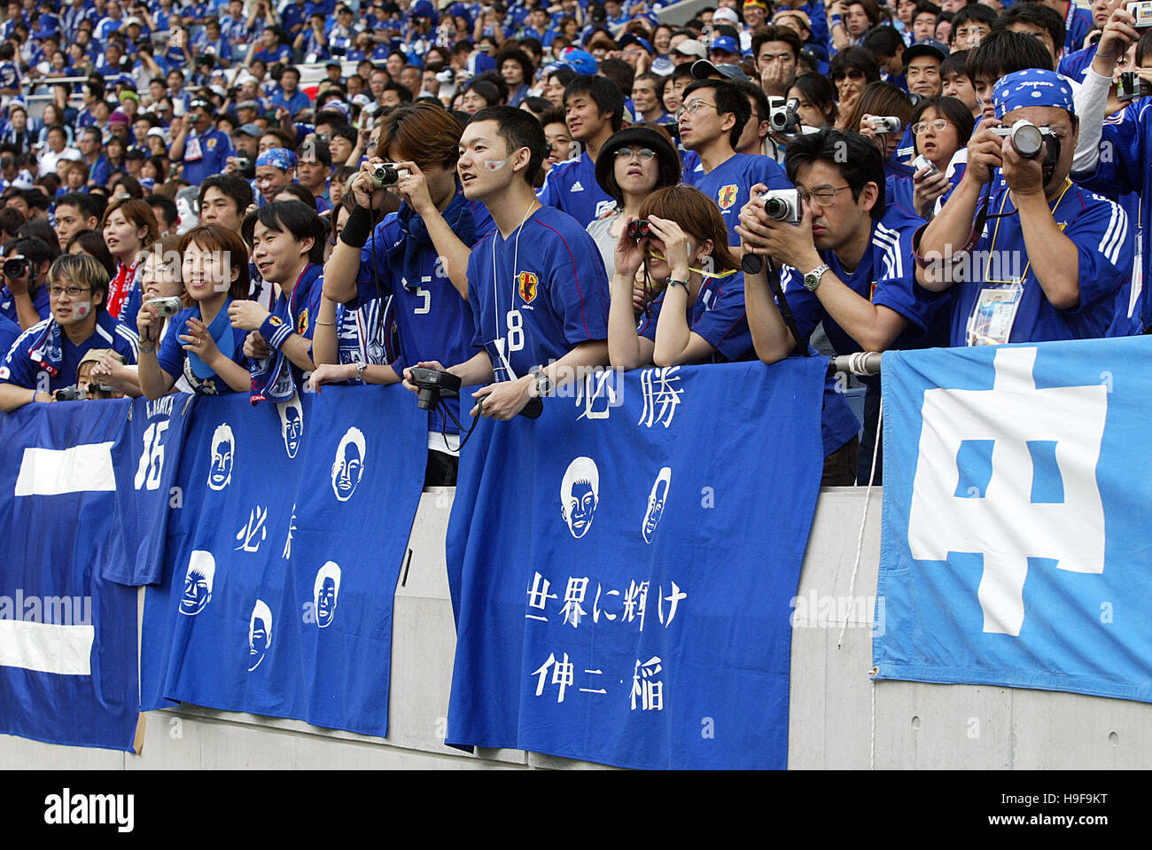 JAPANESE FANS JAPAN V BELGIUM SAITAMA STADIUM SAITAMA JAPAN 04 June ...