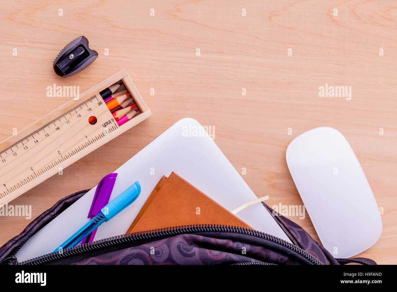 Backpack with school supplies laptop,book stationary,mouse,pen,r Stock ...