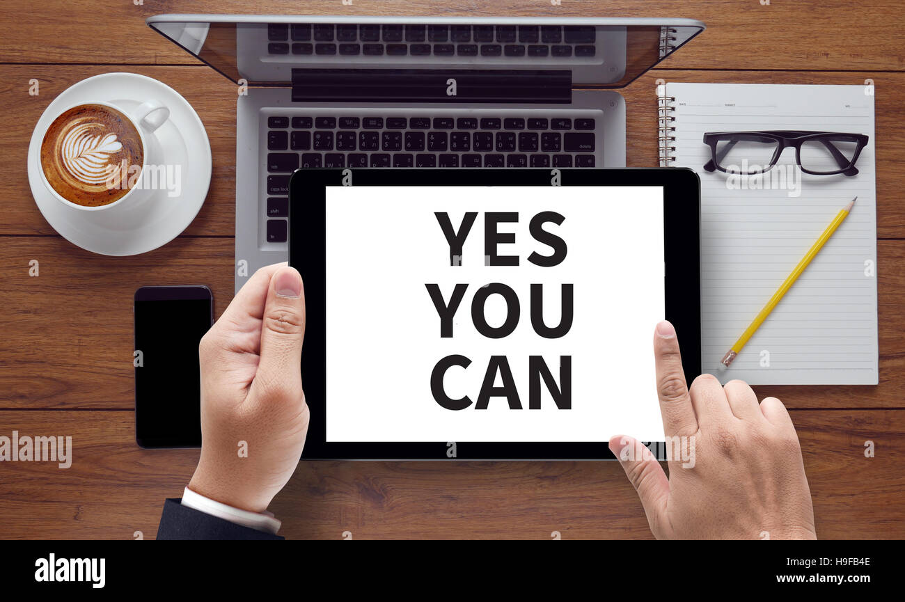 YES YOU CAN Stock Photo - Alamy