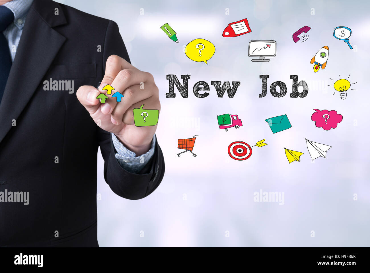 New Job and Online Job Search Concept Stock Photo - Alamy