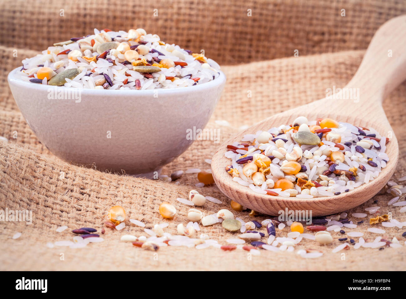 Mixed Whole grain Traditional Thai rice best rice for healthy an Stock ...