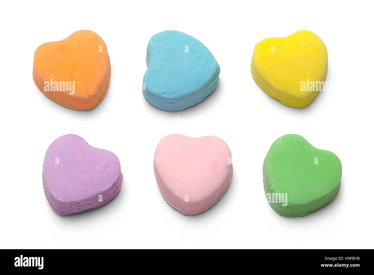 Blank Candy Valentiens Hearts Isolated on White Background Stock Photo ...