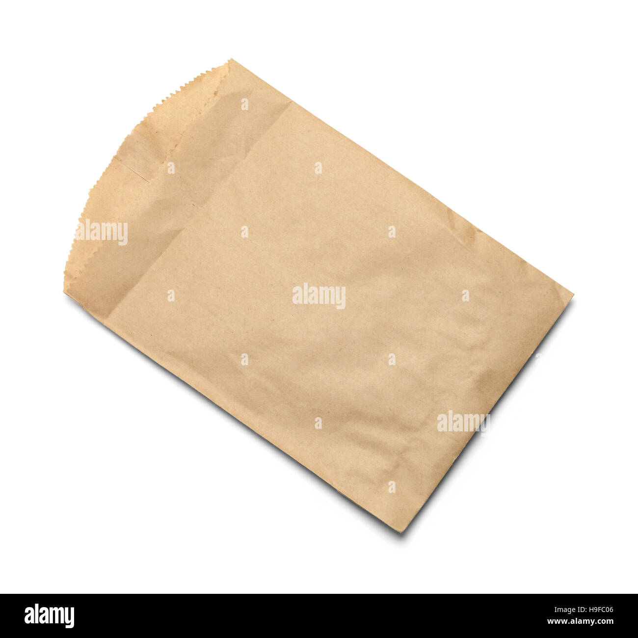Flat Paper Snack Bag Isolated on White Background Stock Photo - Alamy