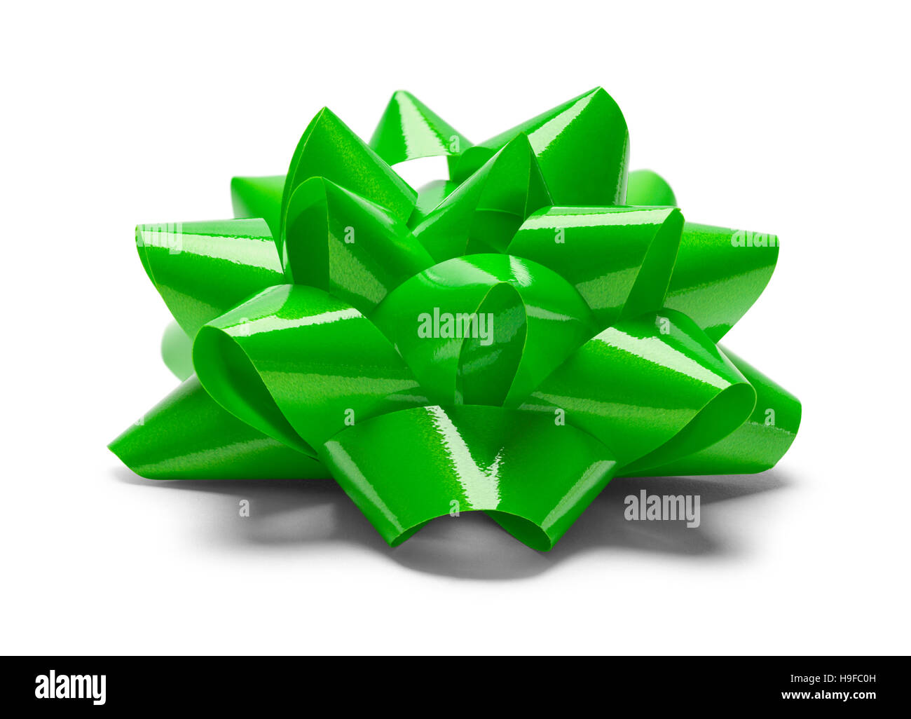 Green Christmas Bow Side View Isolated on White Background Stock Photo ...