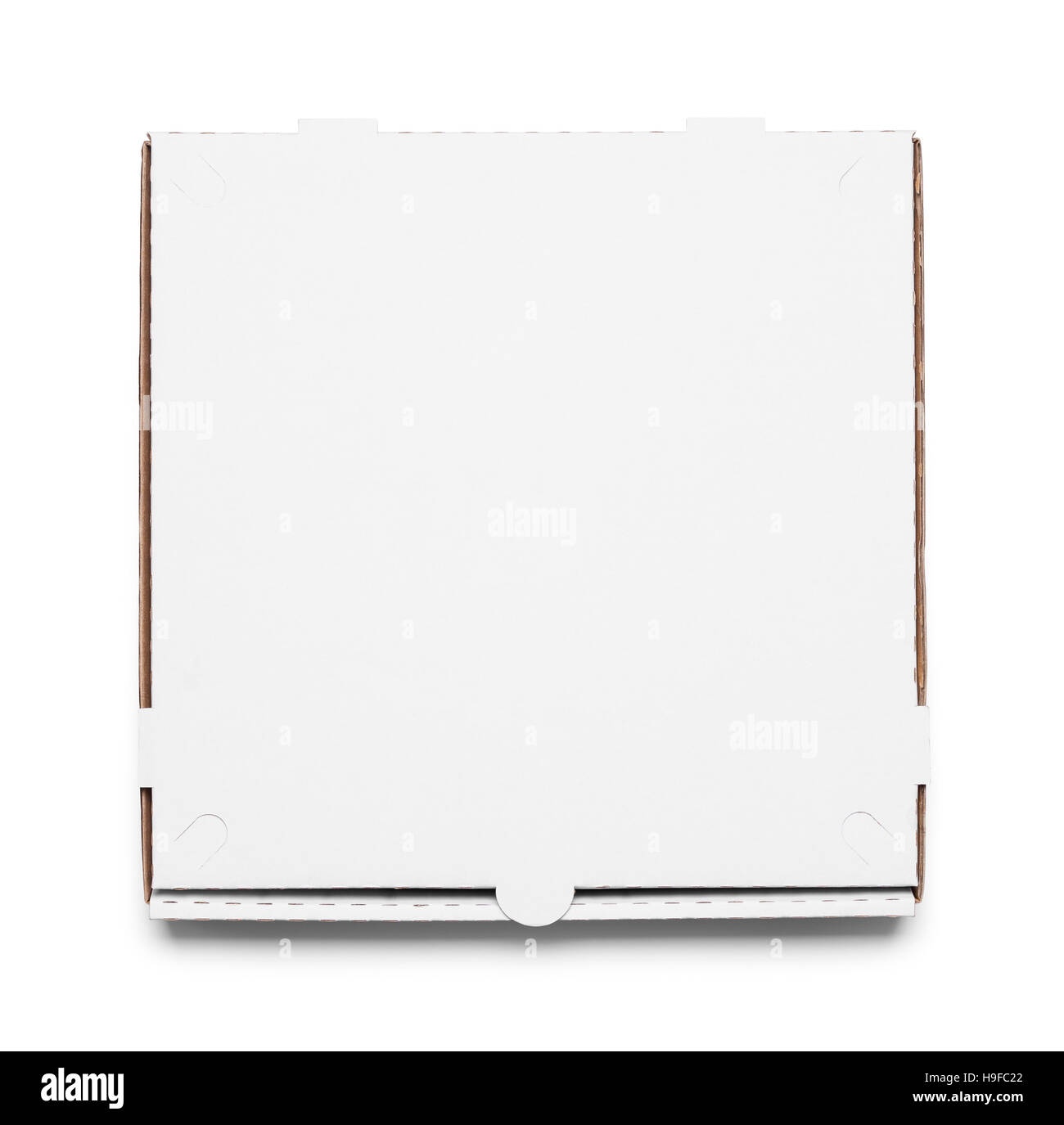 Top of Closed Pizza Box Isolated on White Background Stock Photo - Alamy