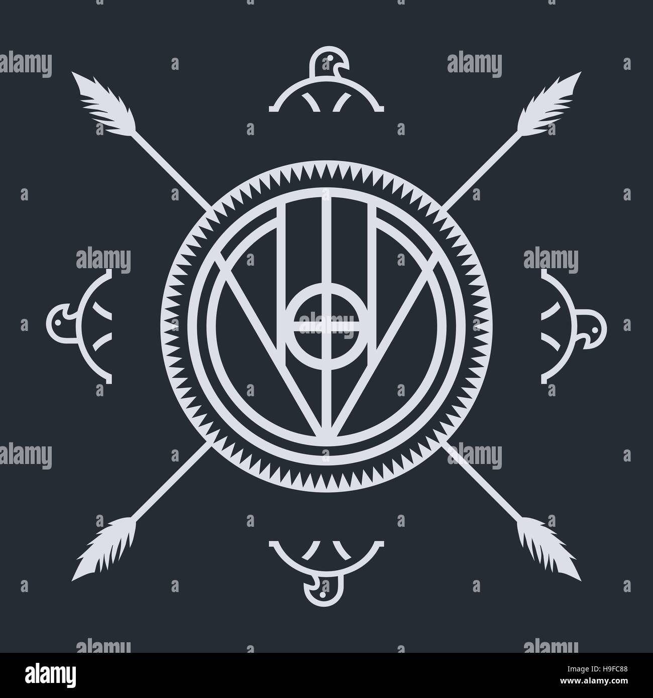 native ethnic art symbol Stock Photo - Alamy