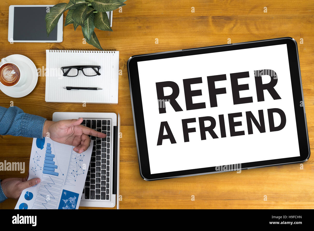 REFER A FRIEND Stock Photo - Alamy