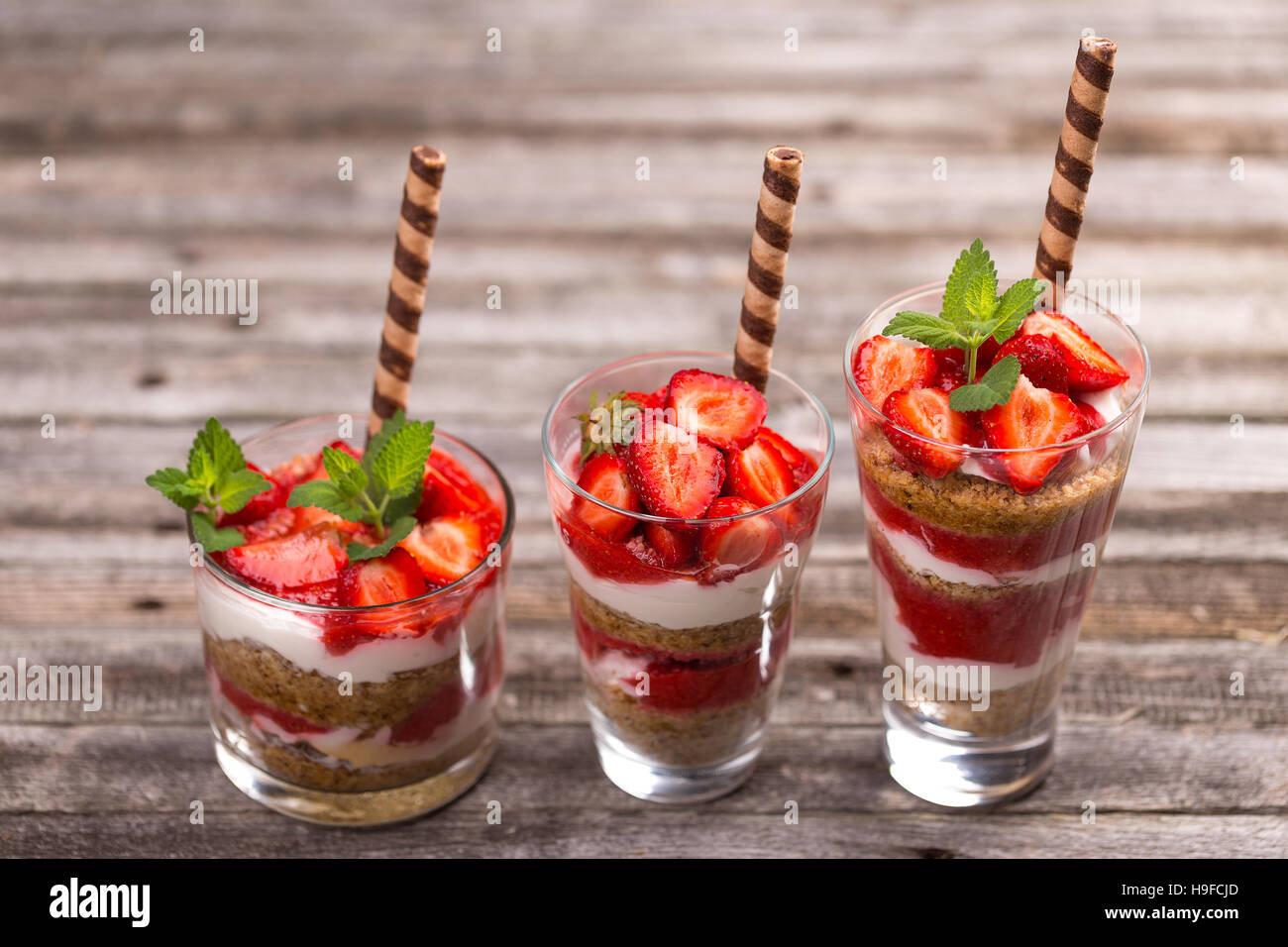 Healthy layered dessert Stock Photo - Alamy