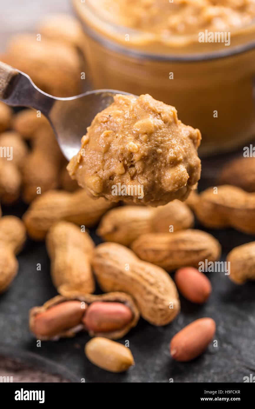 Spoon delicious peanut butter hi-res stock photography and images - Alamy