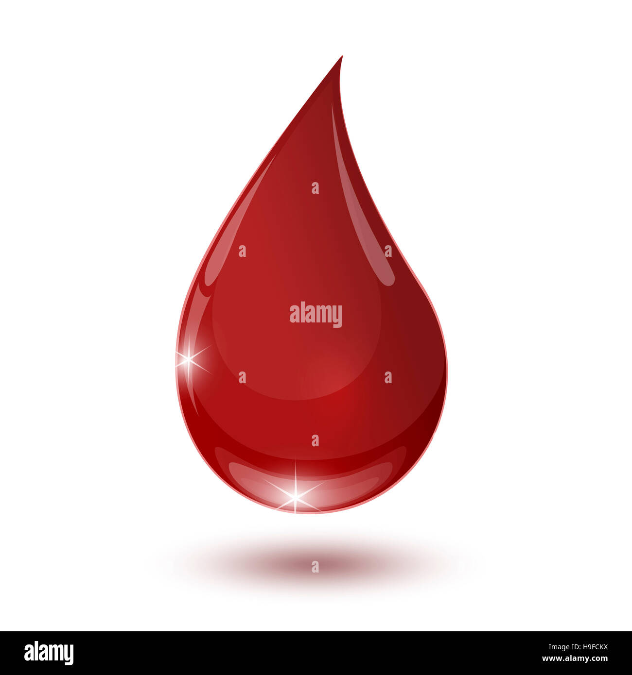 large glossy red drop of blood isolated Stock Photo - Alamy