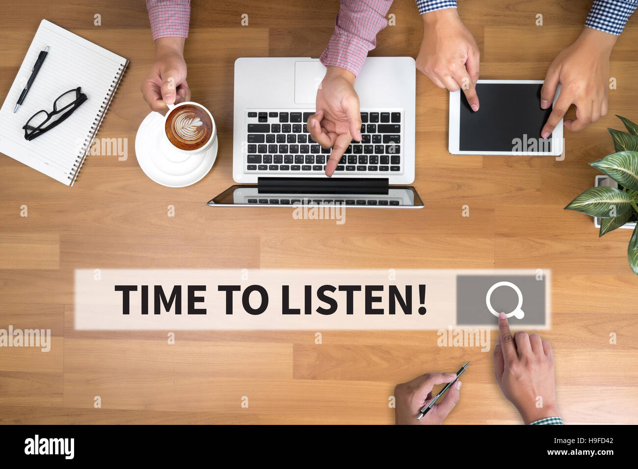 TIME TO LISTEN! Stock Photo - Alamy