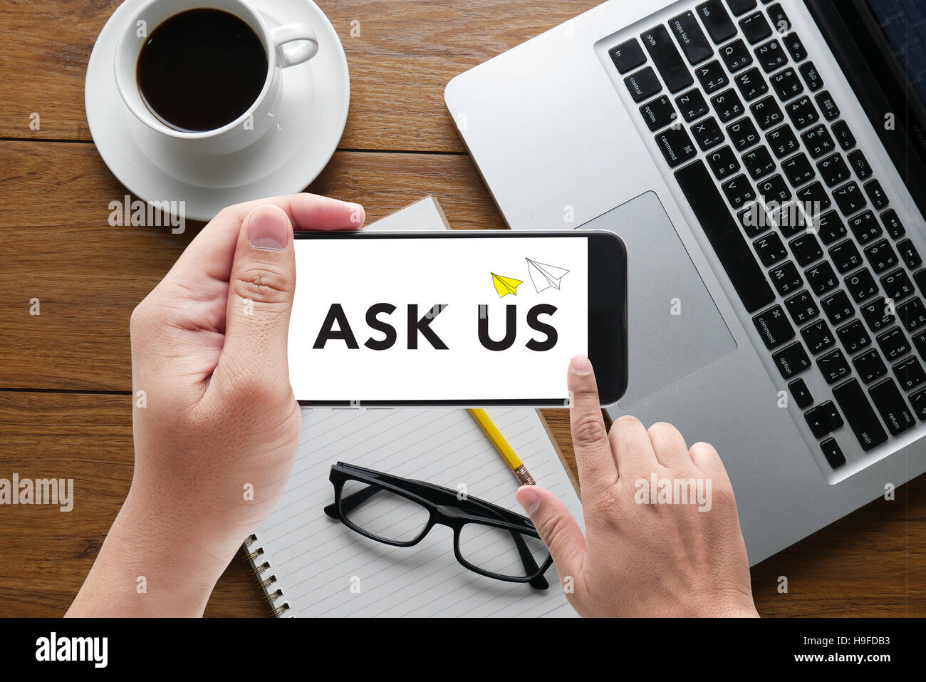 Ask us concept Stock Photo - Alamy