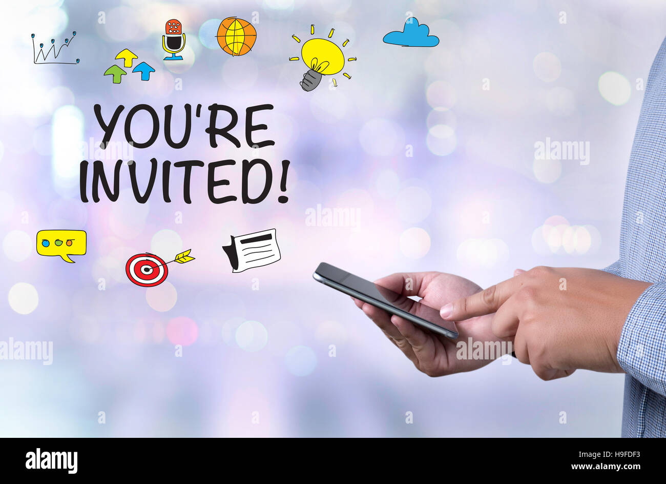 Youre invited text hi-res stock photography and images - Alamy