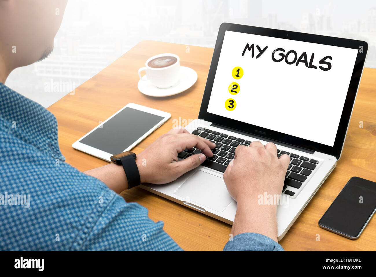 MY GOALS Handwriting of My Goals Stock Photo - Alamy