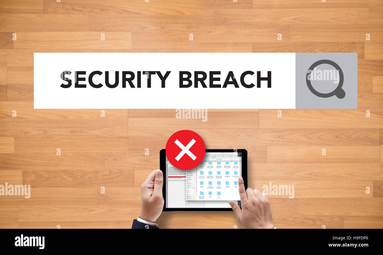 computer Security Breach Cyber Attack Computer Crime Password Se Stock ...