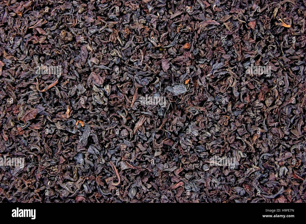 Detailed Black Tea Loose Leaf Texture Macro Closeup Horizontal ...
