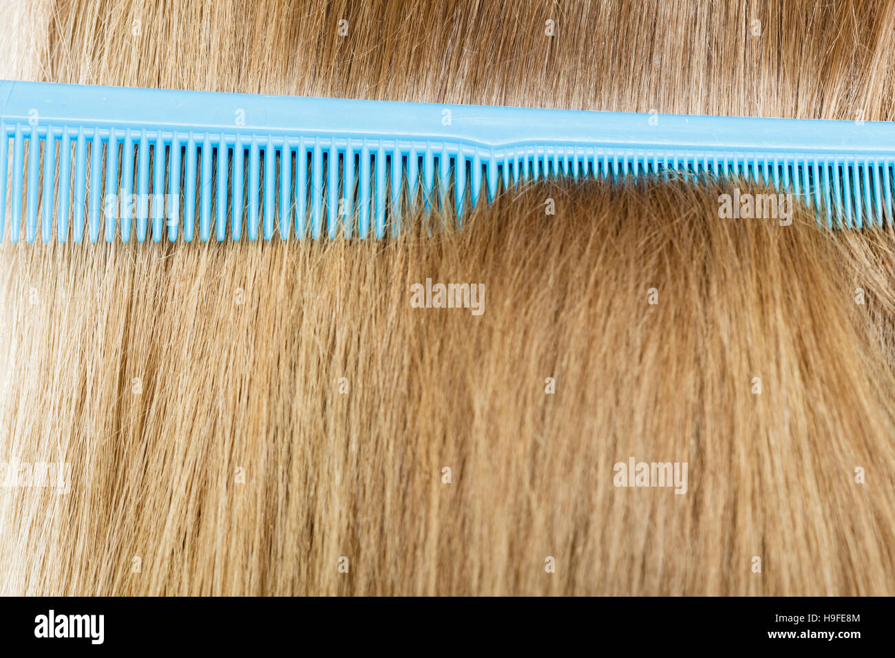 Combing and brushing concept. Routine everyday hygiene. Close up of ...