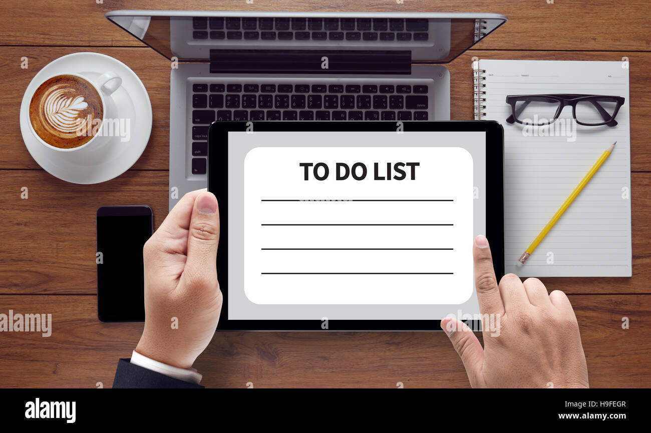 TO DO LIST Organization Management Stock Photo - Alamy