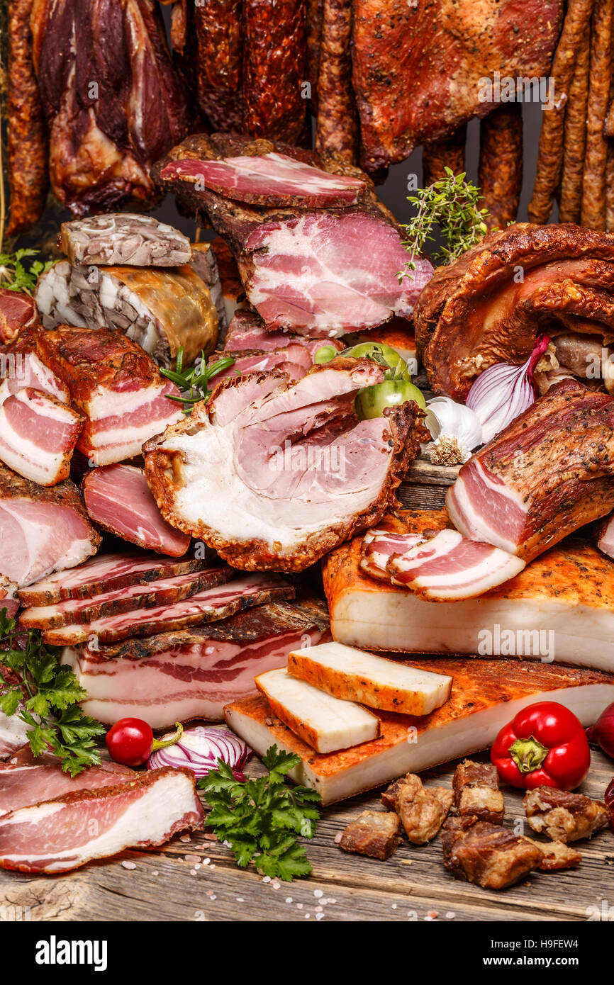 Cold cuts concept Stock Photo - Alamy