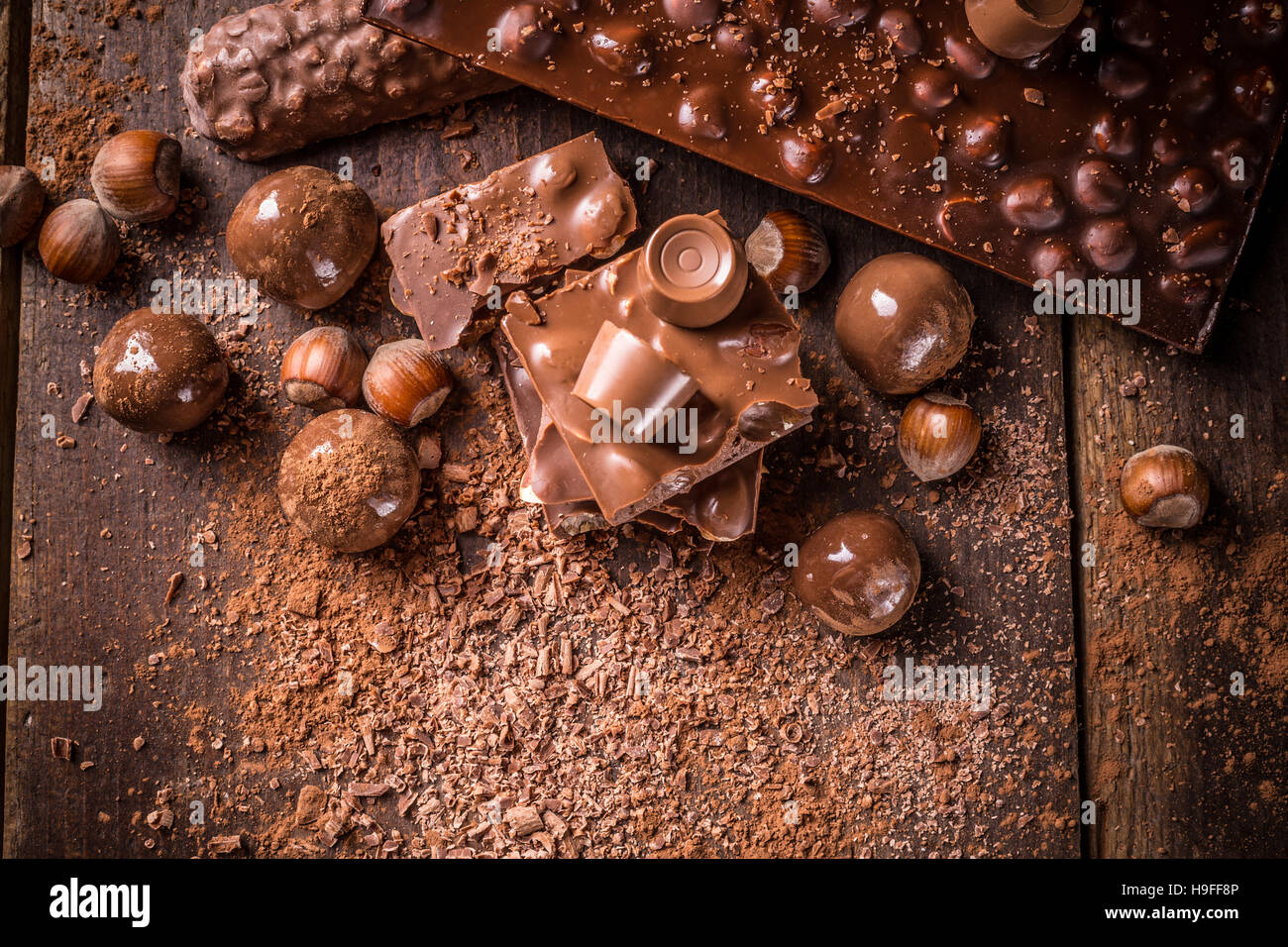 Assorted chocolate pralines Stock Photo - Alamy