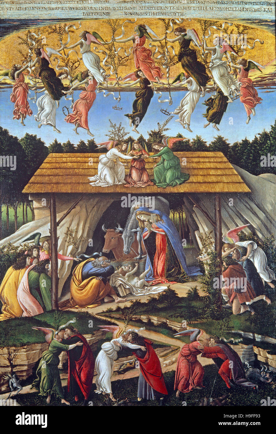 Sandro Botticelli - Mystic Nativity - 1500 Stock Photo - Alamy